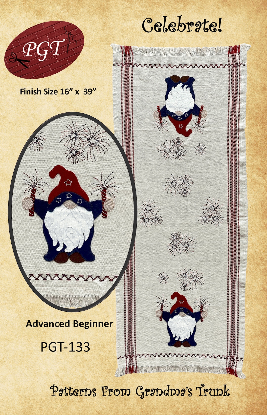 Celebrate Table Runner Pattern PDF Download - Etsy