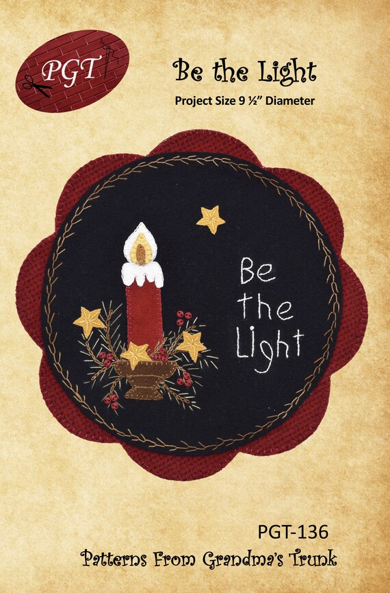 Be the Light Table Mat Pattern PDF Download - Etsy