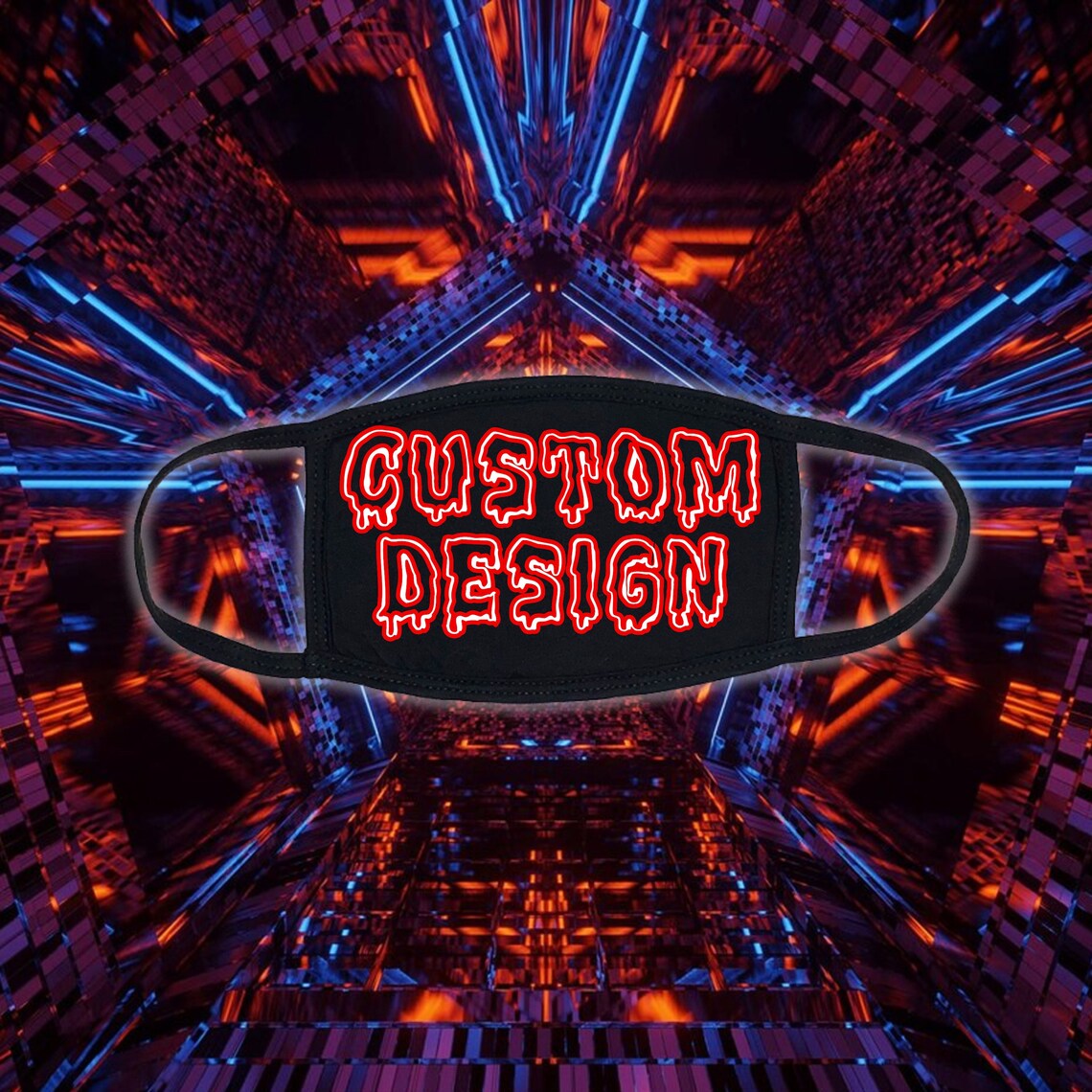Custom Face Mask - Rave, Edm, Club, House, Music - Etsy