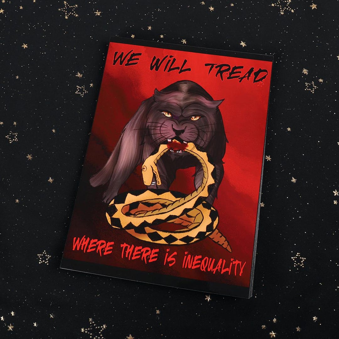 We Will Tread Poster, Gadsden Flag Parody, Anarchist Resist Leftist ...