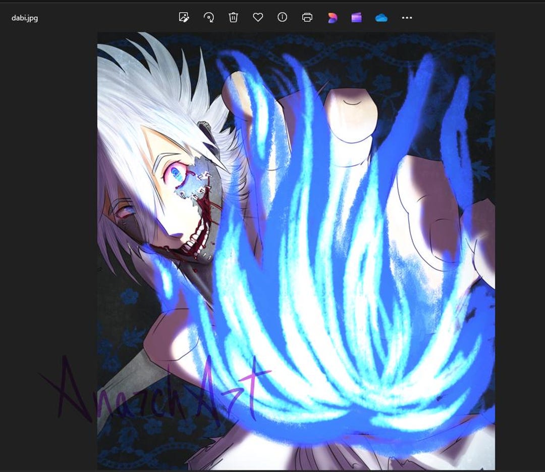 Dabi the Past Never Dies Fanart Print | High Gloss Art Poster Print ...