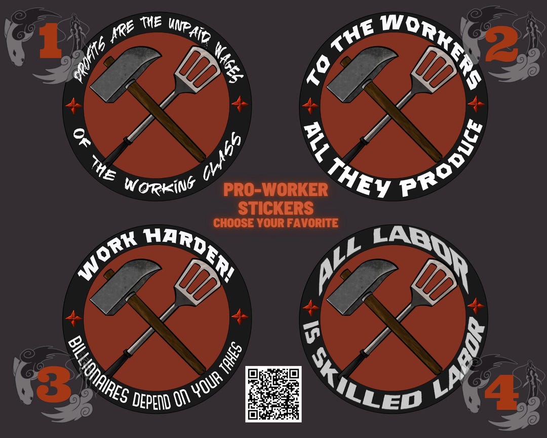 Pro-worker Labor Union Decals Pick Your Favorite Leftist Marxist ...