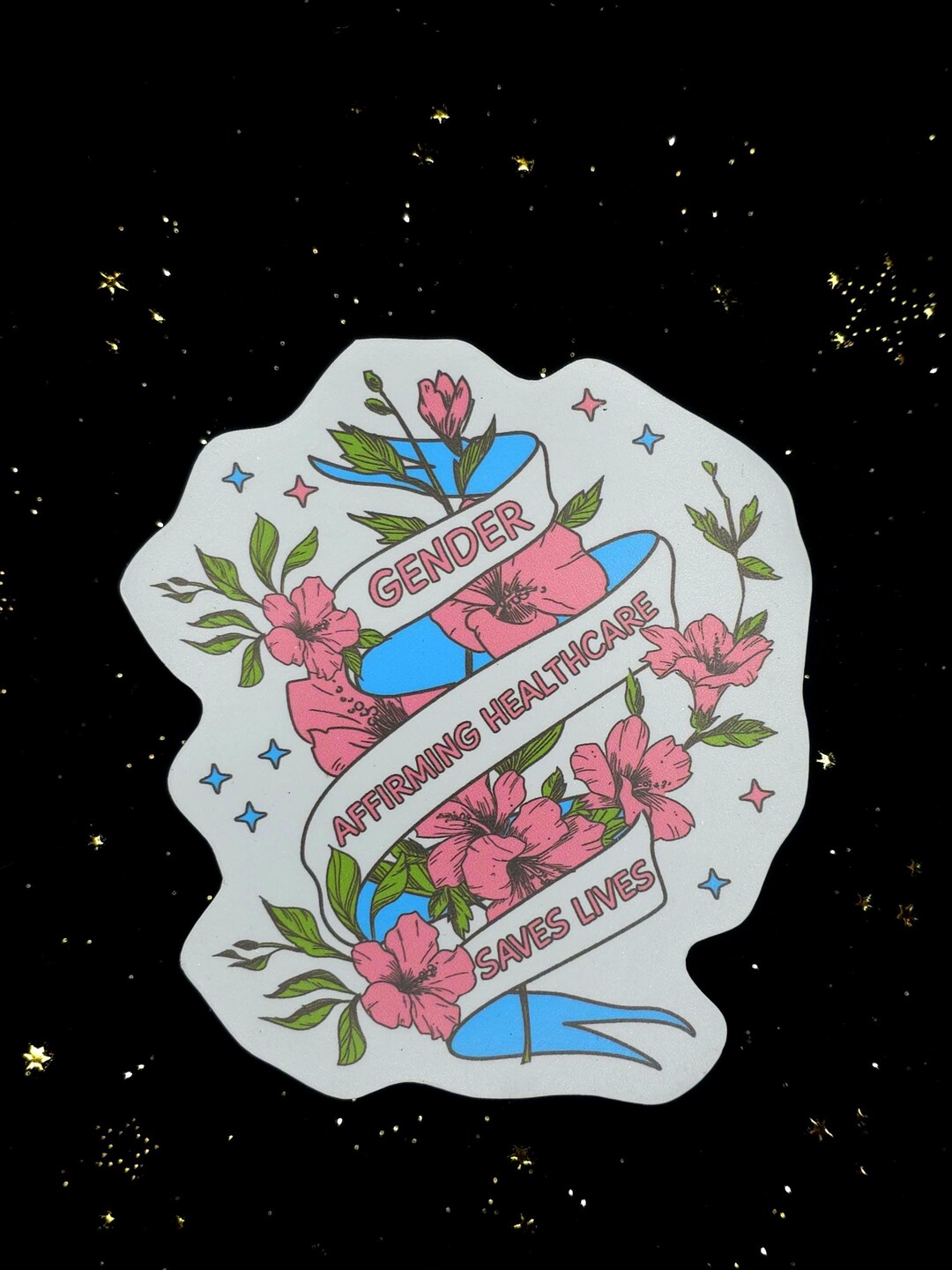 Trans Pride Flag Large Magnet, Gender Affirming Care Saves Lives ...