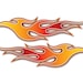 2 X 85cm Flames Vinyl Stickers - Fire Blaze Cool Vehicle Car Bike Speed ...