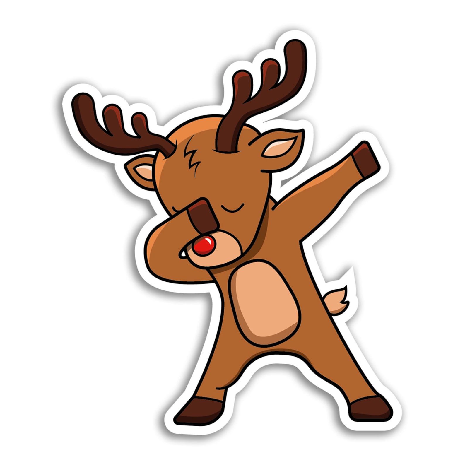 2 X 10cm Cartoon Dabbing Animals Vinyl Stickers Dinosaur - Etsy UK