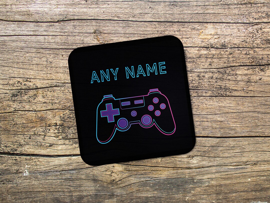 1 X Custom Personalised Name Gamer Coaster Computer Video Gaming ...