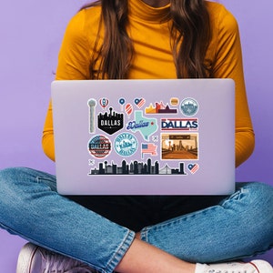 A5 Sticker Sheet Dallas Landmarks Vinyl Stickers - Texas USA America ...