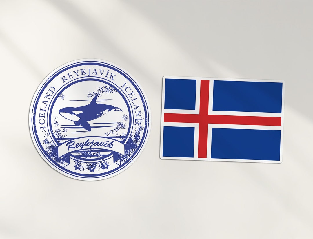 2 X 10cm Reykjavik Vinyl Stickers - Iceland Icelandic Map Flag Holiday ...
