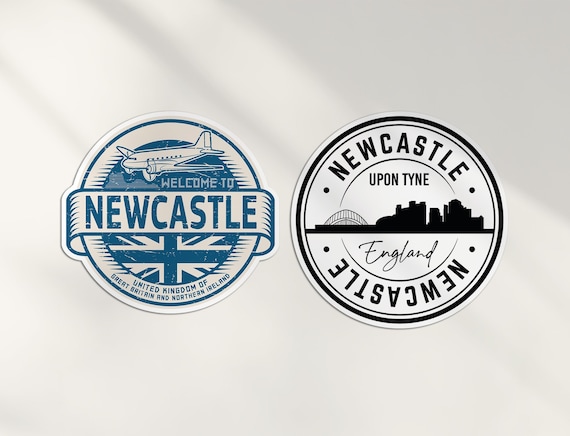 2 X 10cm Newcastle Vinyl Stickers England Upon Tyne Map Flag | Etsy