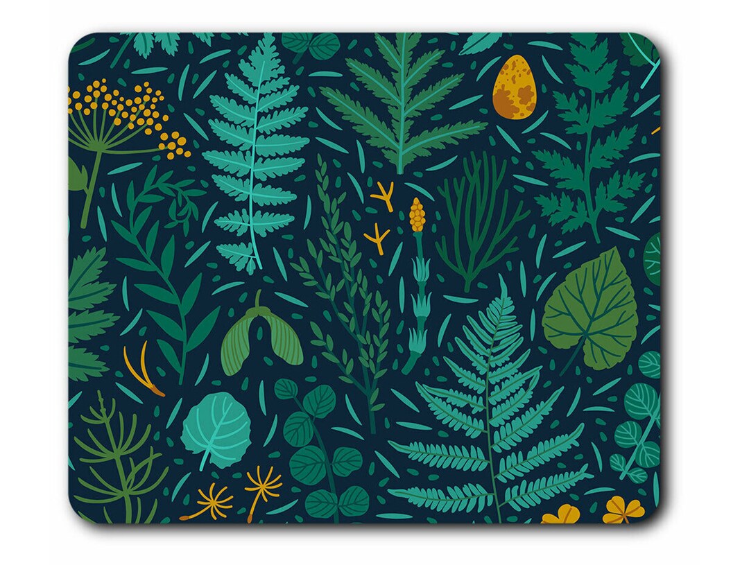1 X Pretty Woodlands Mouse Mat - Nature Fern Plant Animal Desk ...