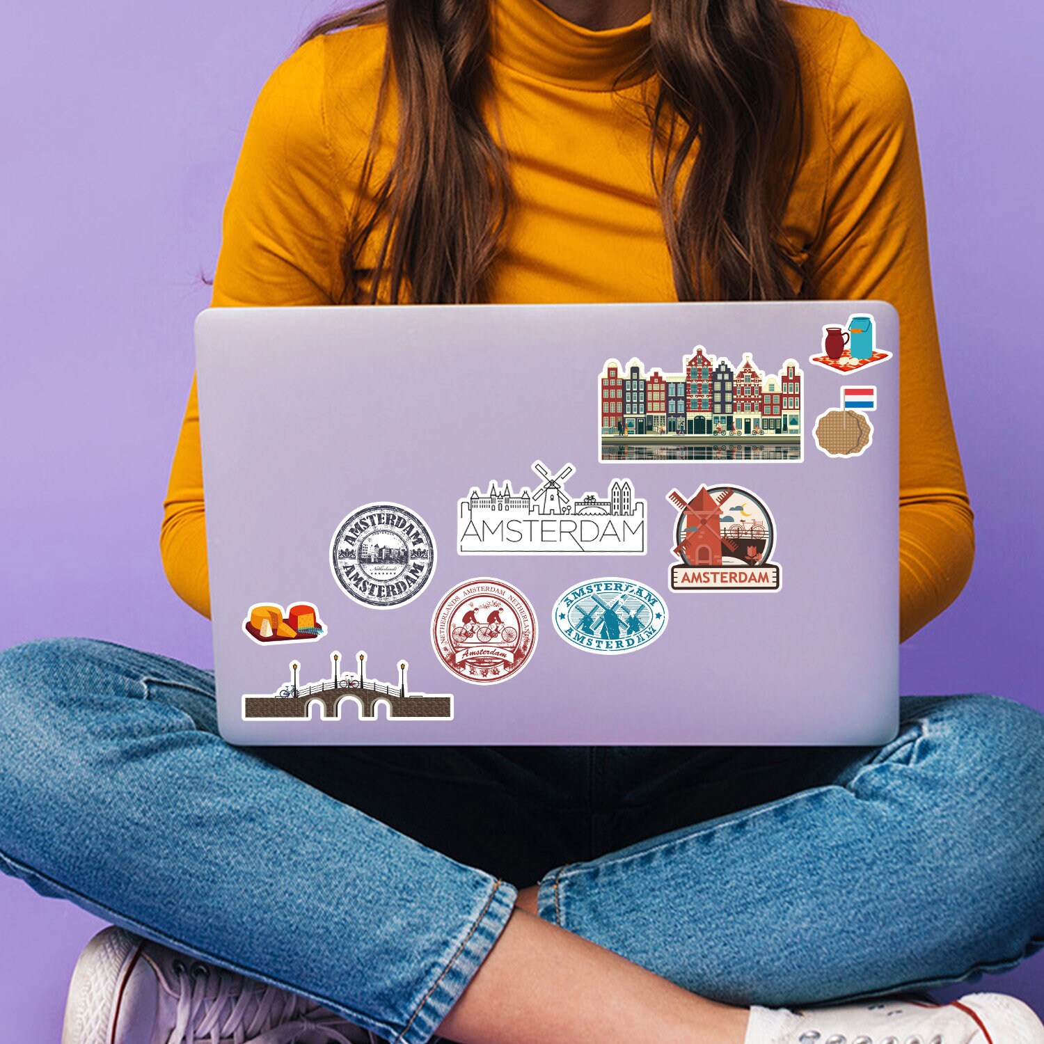 A5 Sticker Sheet Amsterdam Landmarks Vinyl Stickers - Netherlands ...
