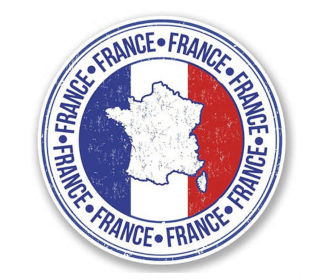 2 X 10cm France Vinyl Stickers Map Adventure French Tourism Holiday ...