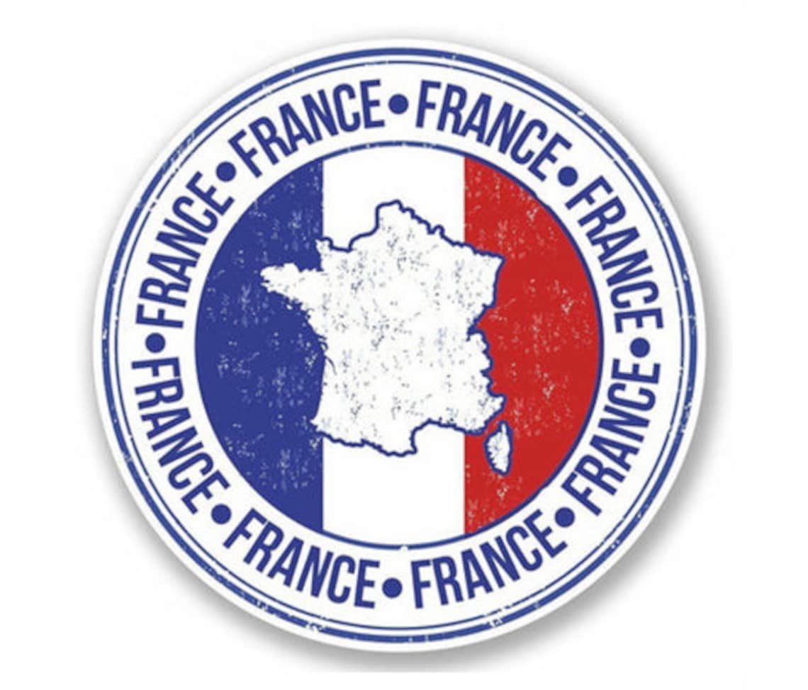 2 X 10cm France Vinyl Stickers Map Adventure French Tourism - Etsy