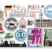 A5 Sticker Sheet Munich Landmarks Vinyl Stickers Germany Beach Airport ...