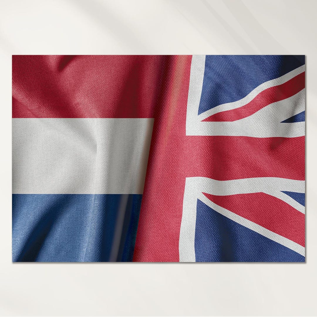 1 X Netherlands Union Jack Flag Poster - Dutch Mixed Country United ...