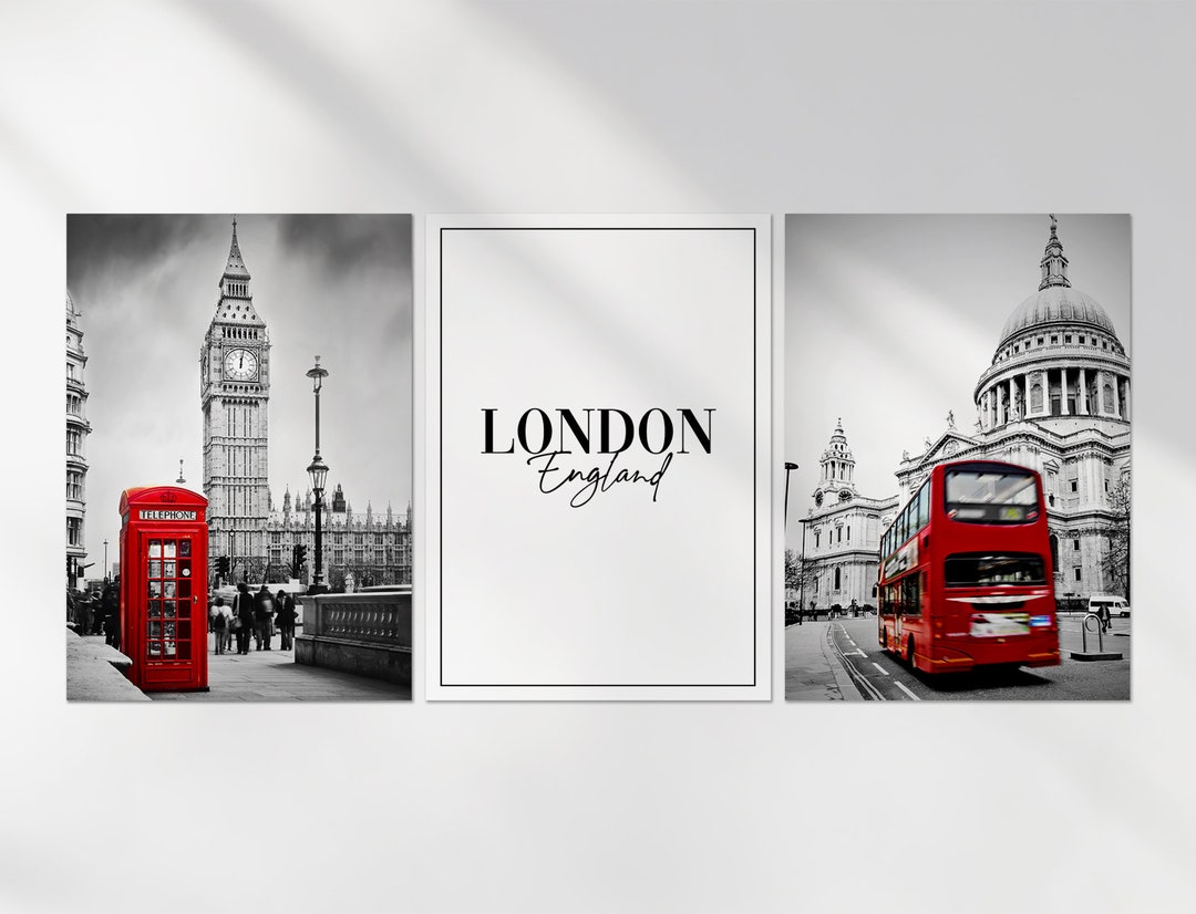 3 X London England Posters Landmark Travel Trio of Prints - Etsy