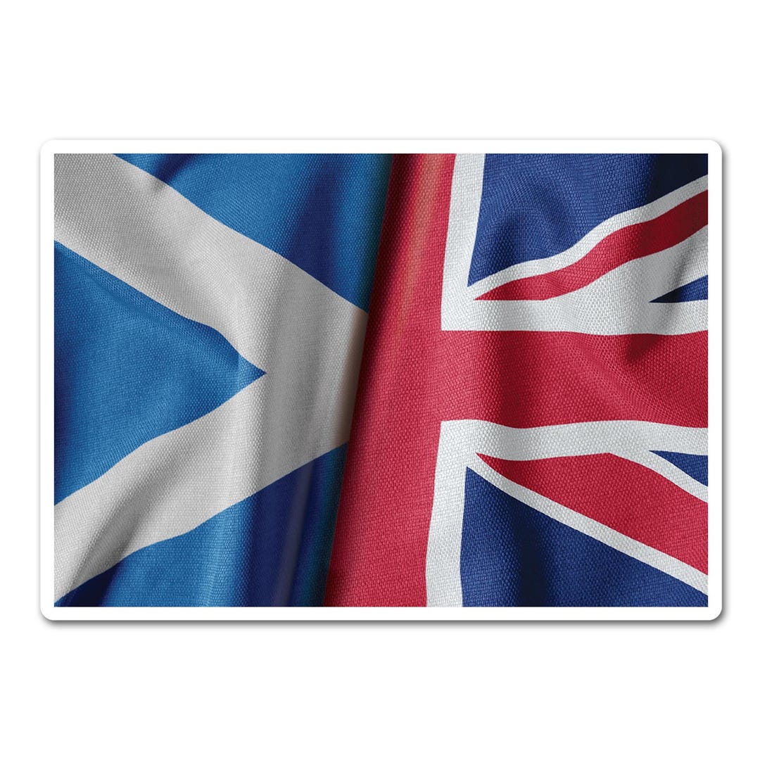 2 X 10cm Scotland Union Jack Flag Vinyl Stickers - Scottish Mixed Flags ...