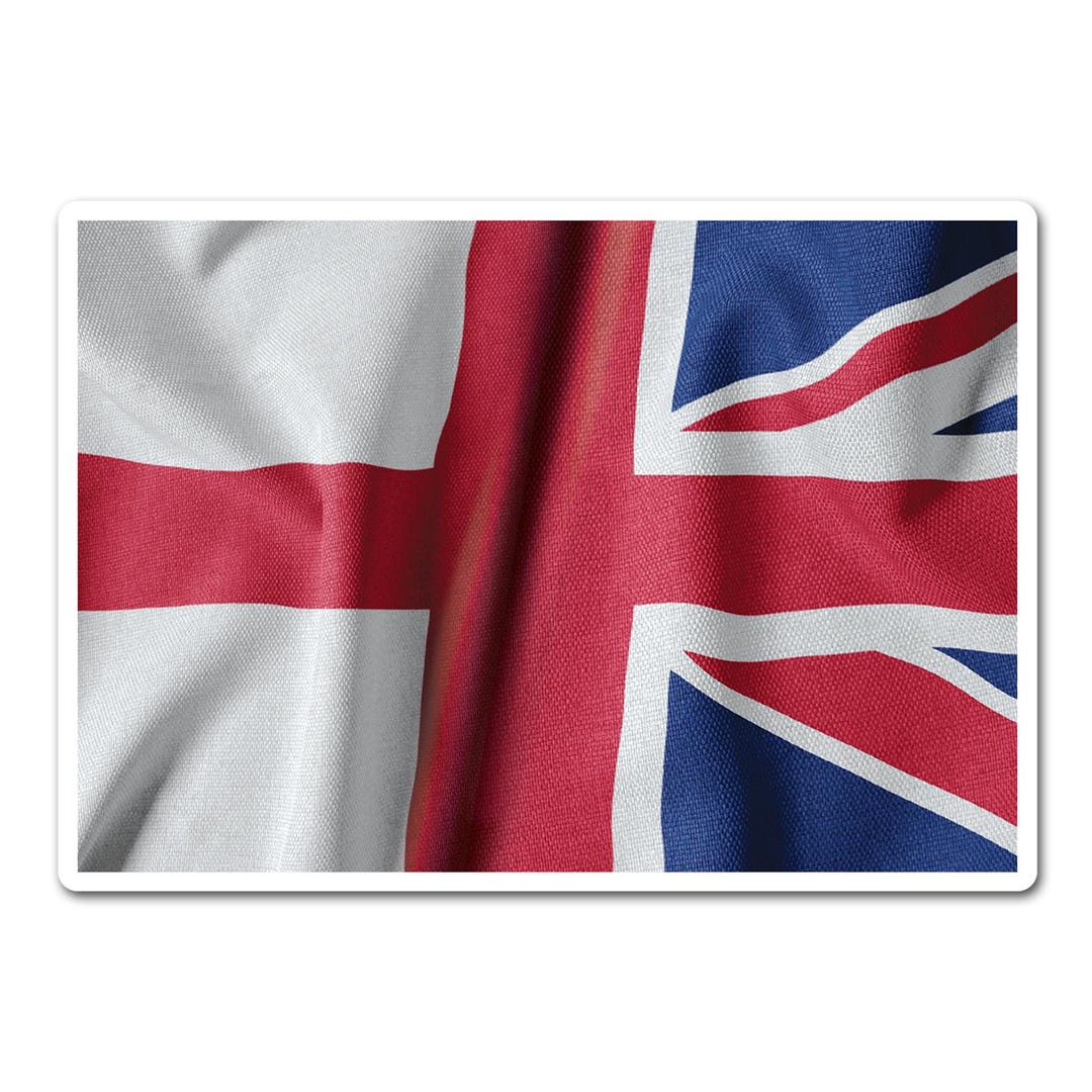 2 X 10cm England Union Jack Flag Vinyl Stickers - English Mixed Flags ...