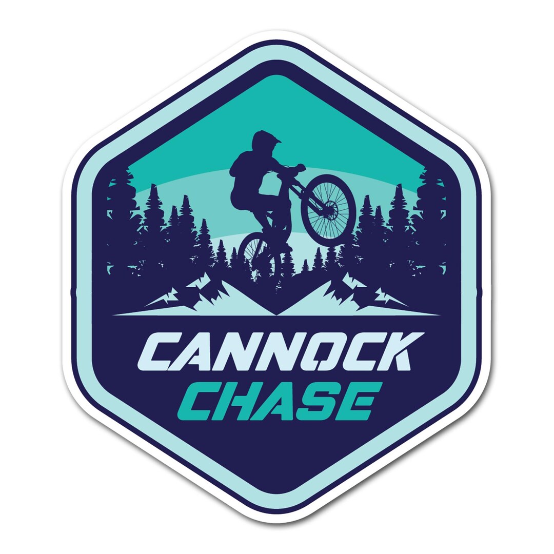 2 X 10cm Cannock Chase Stickers - England Mountain Bike Park MTB Route ...
