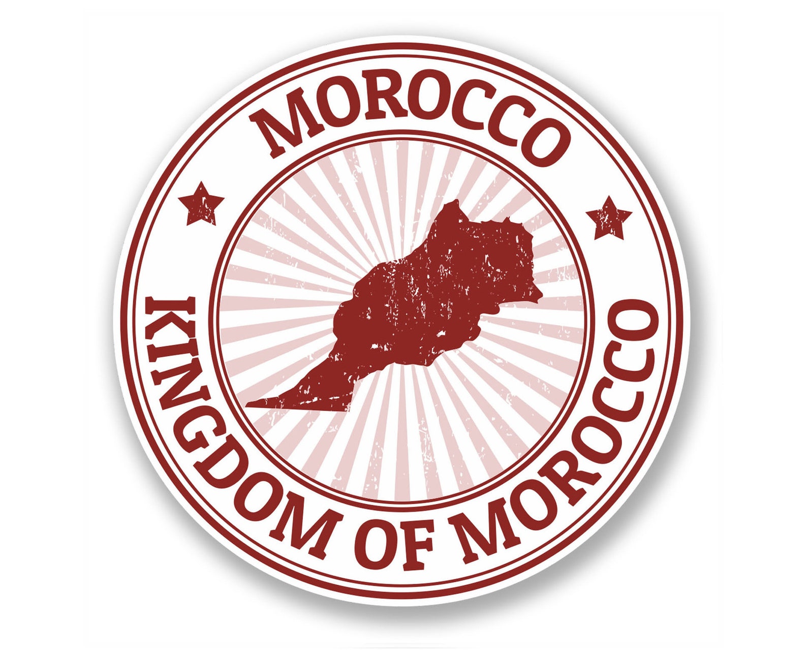 2 X 10cm Morocco Vinyl Stickers - Kingdom Moroccan Map Travel Adventure ...