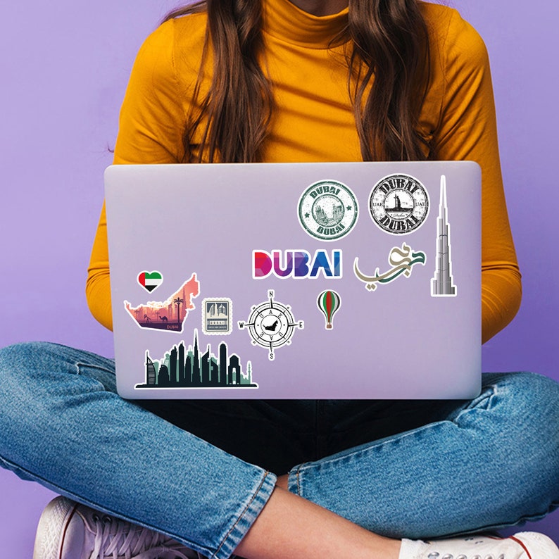 A5 Sticker Sheet Dubai Landmarks Vinyl Stickers - United Arab Emirates ...
