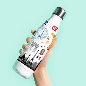 A5 Sticker Sheet France Landmarks Vinyl Stickers - French Paris Eiffel ...