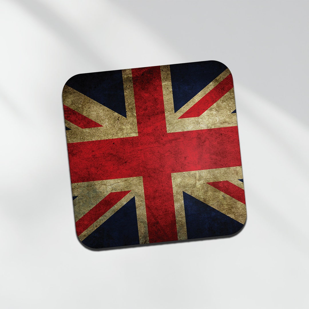 Vintage Union Jack Coaster Distressed Effect United Kingdom Great ...