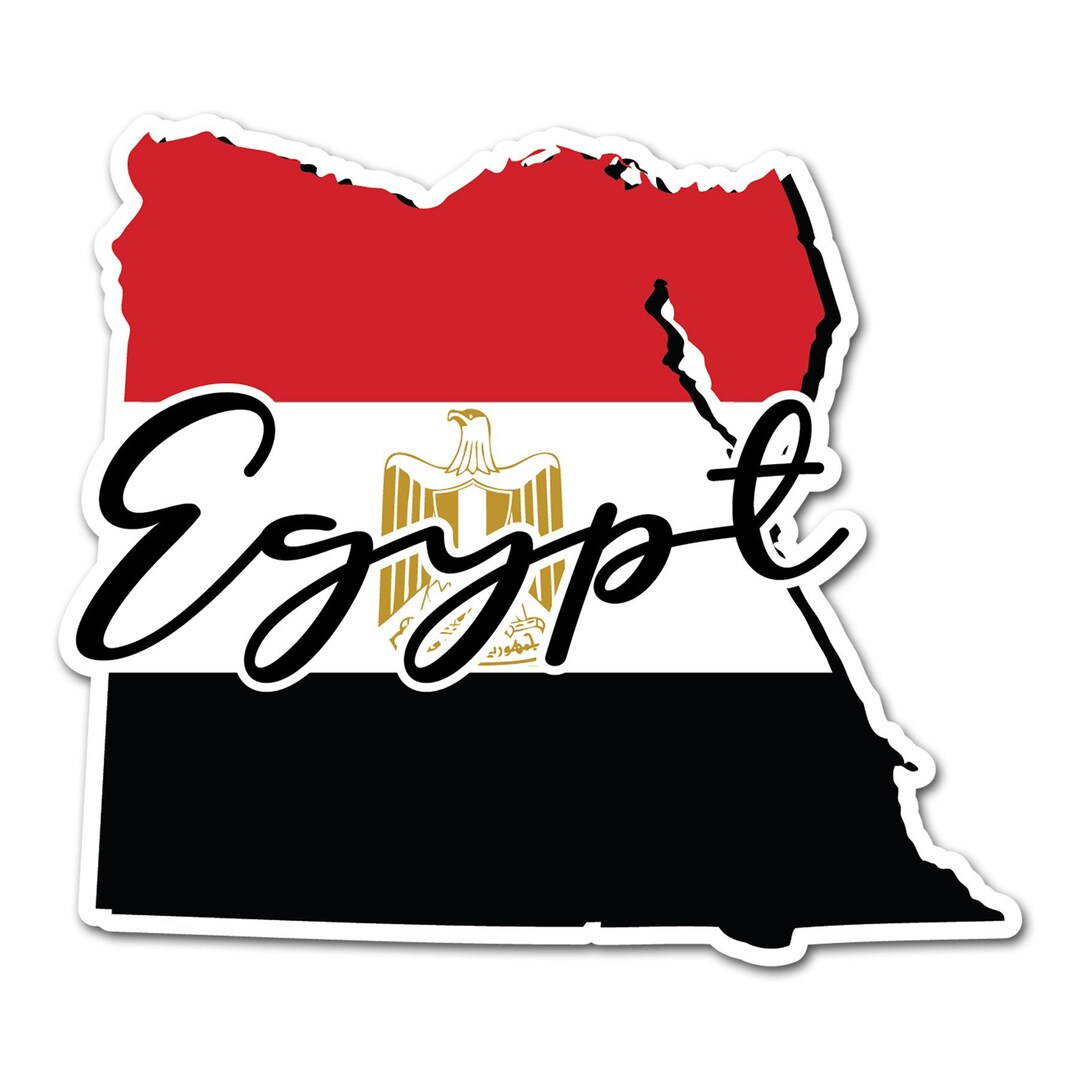 2 X 10cm Egypt Flag Vinyl Stickers - Egyptian Map Travel Holiday World ...