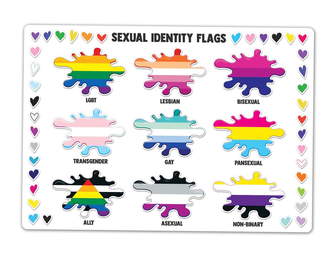 A4 Sticker Sheet Pride Flags Vinyl Stickers Paint Splatter Sexual ...