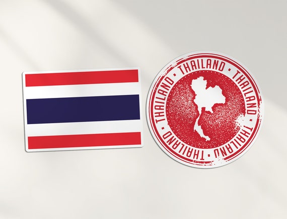 2 X 10cm Thailand Vinyl Stickers Thai Asia Country Map Flag - Etsy