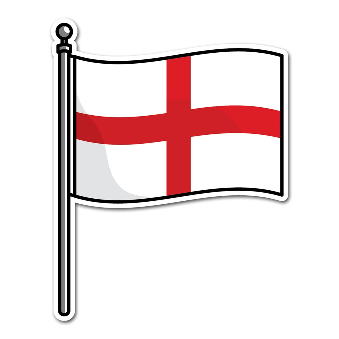 2 X 10cm England Flag Vinyl Stickers - St George's Cross United Kingdom ...