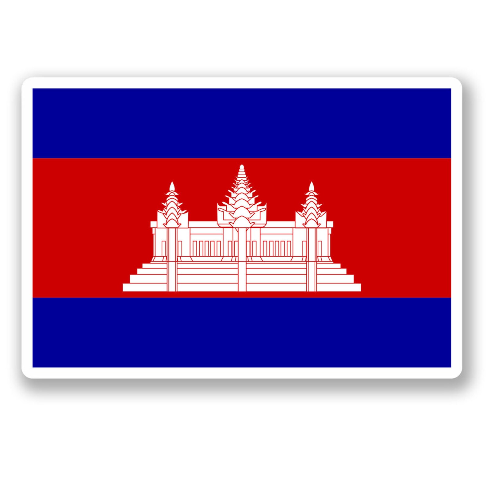 2 X 10cm Cambodia Flag Vinyl Stickers - Asia Cambodian Travel Adventure ...