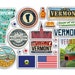 A5 Sticker Sheet Vermont Landmarks Vinyl Stickers USA America States ...