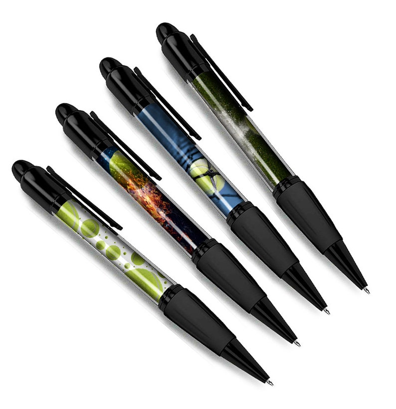 Set of 4 Tennis Black Ballpoint Pens Ball Sport Men Racket - Etsy
