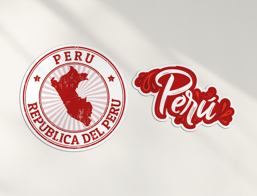 2 X 10cm Peru Vinyl Stickers - Country City Map Flag Holiday Travel ...