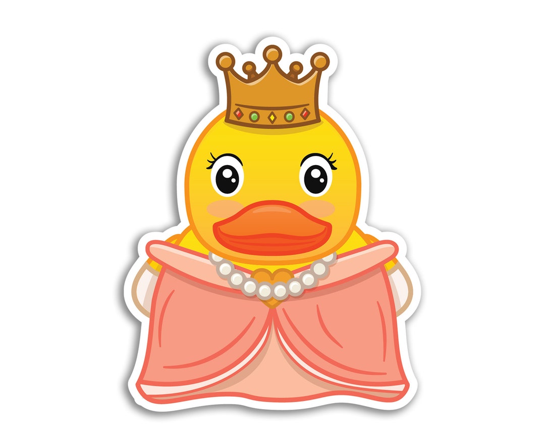 2 X 10cm Princess Rubber Ducks Vinyl Stickers Kids Girls Kawaii Toy ...
