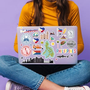 A4 Sticker Sheet Philippines Landmarks Vinyl Stickers - Manila City Map ...