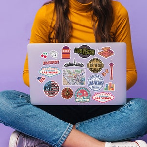 A4 Sticker Sheet Las Vegas Landmarks Vinyl Stickers - Casino America ...