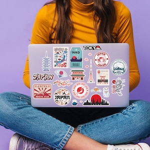 A4 Sticker Sheet Japan Vinyl Stickers - Tokyo Japanese City Landmarks ...