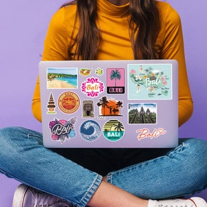 A4 Sticker Sheet Bali Landmarks Vinyl Stickers Summer Art Map Beach ...