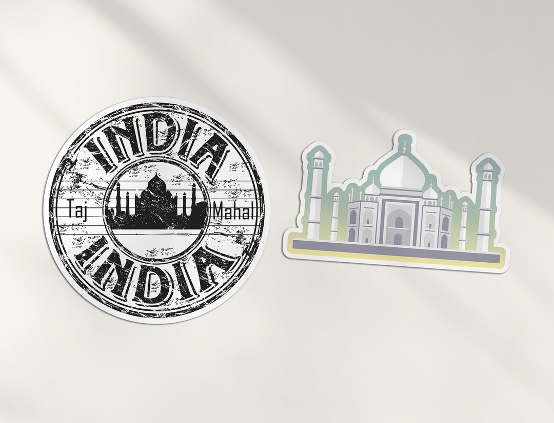 2 X 10cm Taj Mahal Vinyl Stickers - India Country Map Flag Holiday ...