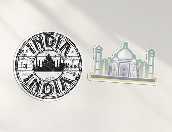 2 X 10cm Taj Mahal Vinyl Stickers India Country Map Flag - Etsy