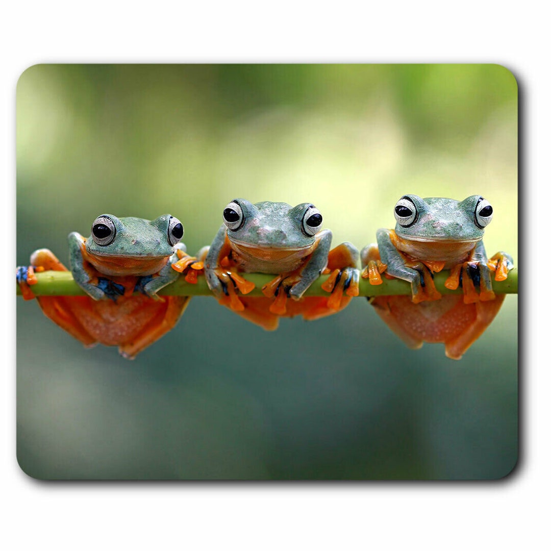 1 X Tree Frogs Mouse Mat - Animal Jungle Forest Flying Desk Accessories ...