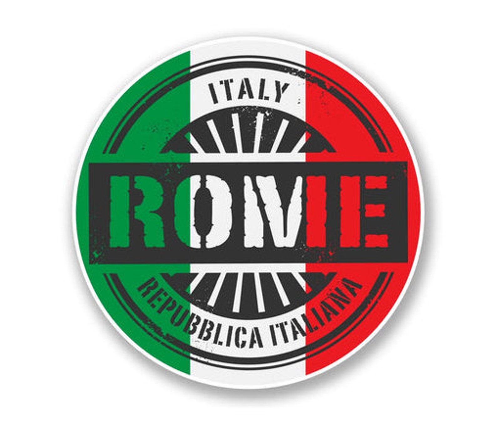 2 X 10cm Rome Vinyl Stickers Map Europe Italy Italian - Etsy UK
