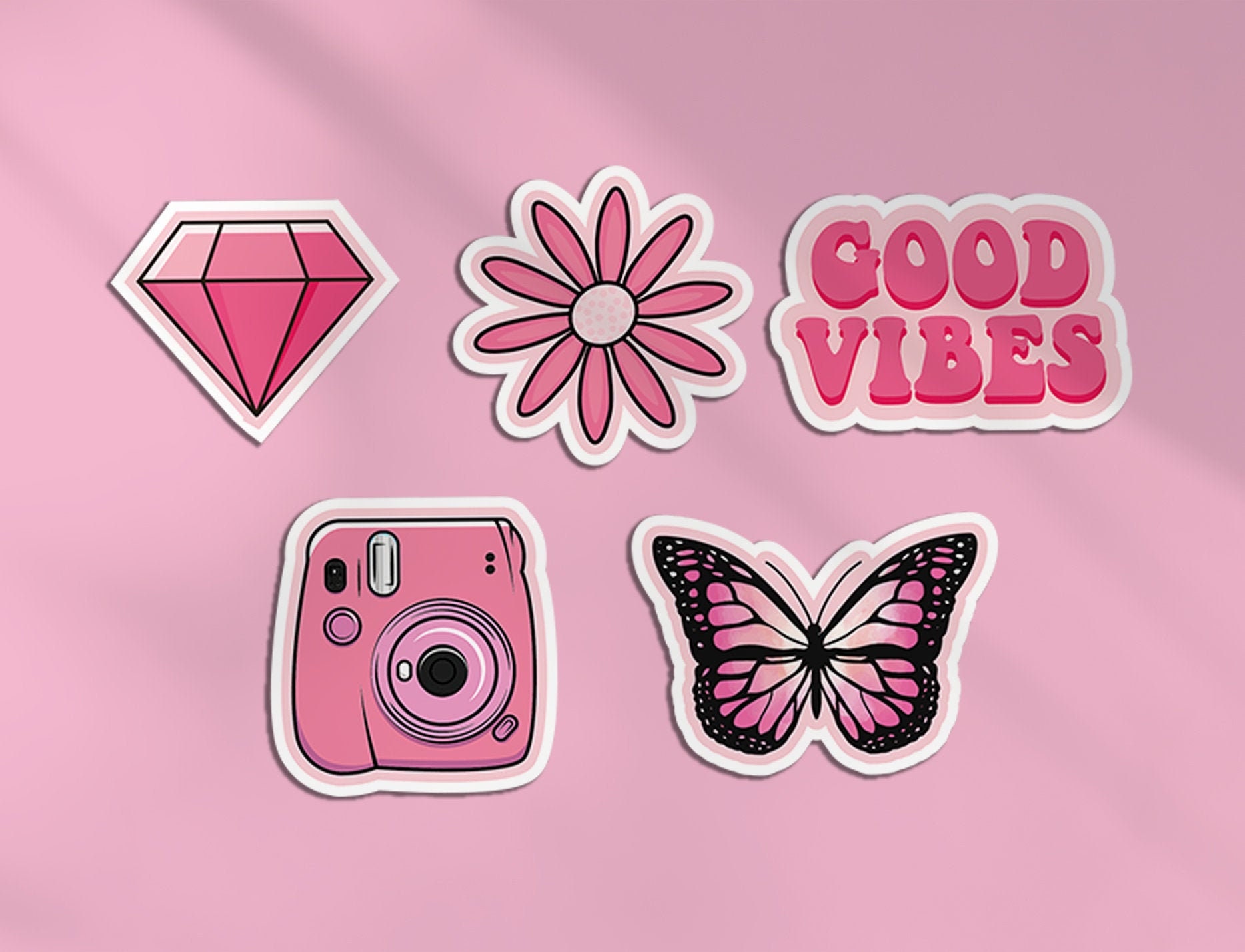 A5 Sticker Sheet Girly Colour Theme Stickers Pink Purple - Etsy UK