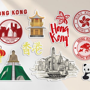 A5 Sticker Sheet Hong Kong Landmarks Vinyl Stickers - China Chinese ...