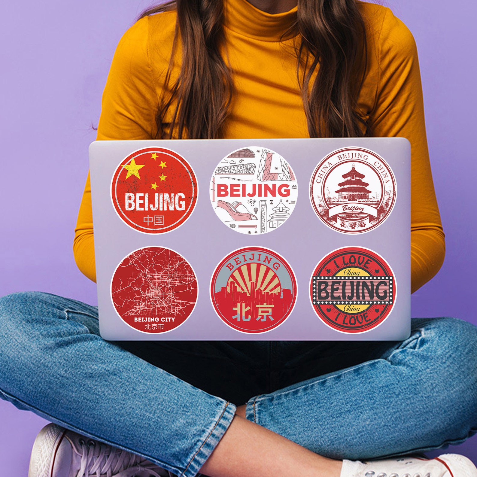 6 X 10cm Beijing Vinyl Stickers China Chinese Country City - Etsy