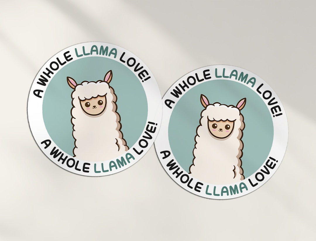 2 X 10cm Llama Vinyl Stickers - Alpaca Animal Love Kawaii Funny Holiday ...