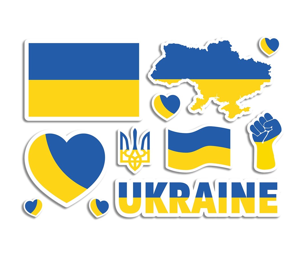 A5 Sticker Sheet Ukraine Vinyl Stickers - Ukrainian Map Flag Peace ...