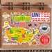 A5 Sticker Sheet United States Landmarks Vinyl Stickers - Bright USA ...